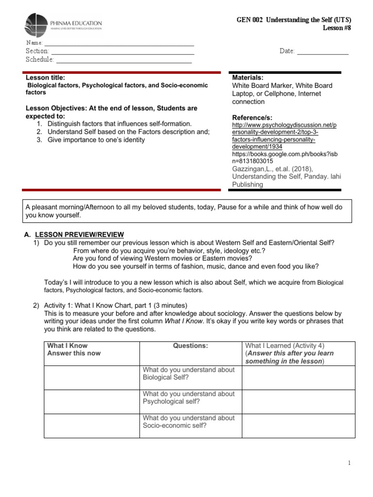 Gen 002 Lesson 8 | PDF | Psychology | Attitude (Psychology)