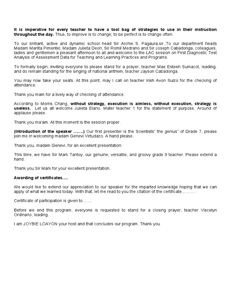 Script LAC Session | PDF | Career & Growth | Lifestyle