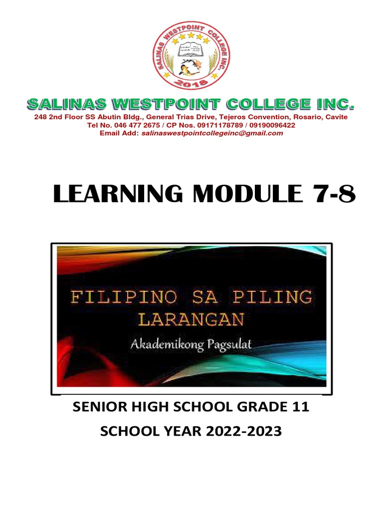 PERFORMANCE-TASK-PL Module 7&8 | PDF