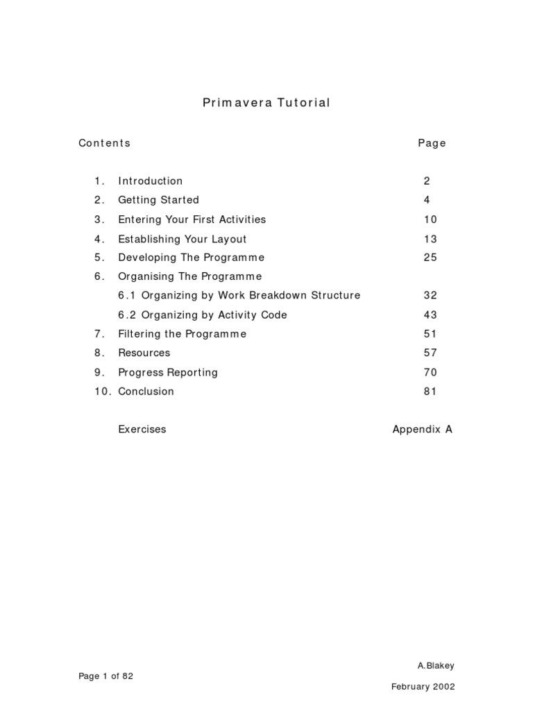 Primavera Tutorial | PDF | Microsoft Excel | Histogram