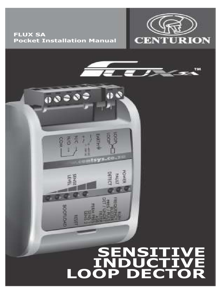 0 - 07 - A - 0091 - FLUX SA Loop Detector Pocket Manual - 12062014-DD-web | PDF | Inductance | Relay