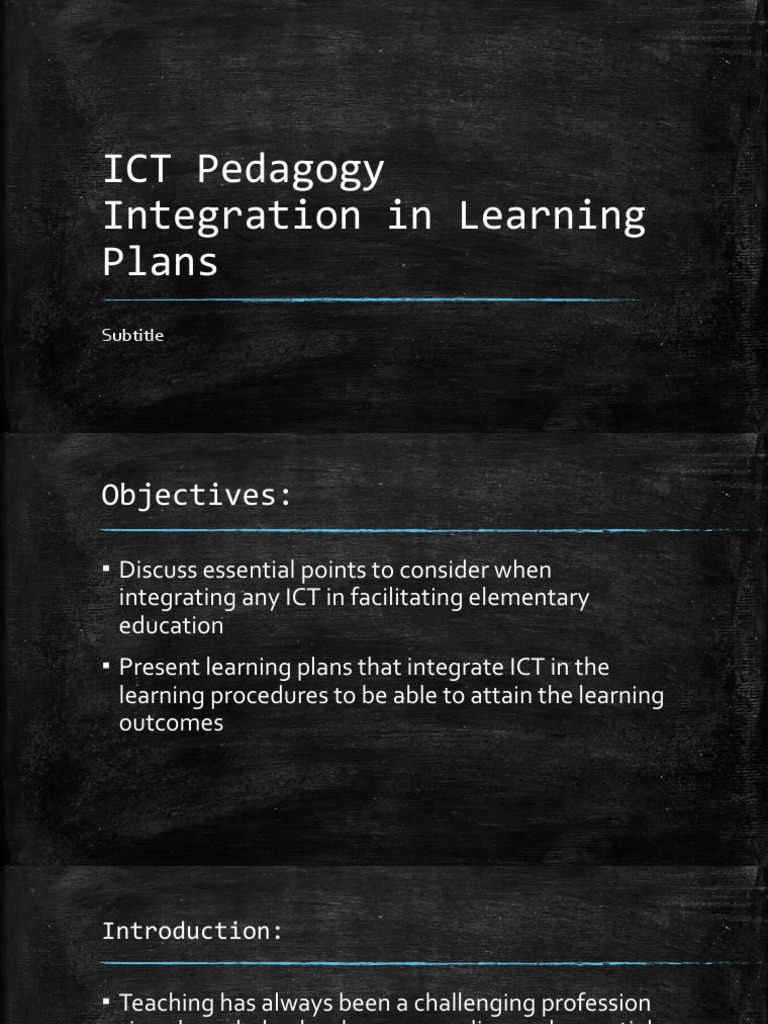 ICT Integration in Learning Plans | PDF | Educational Technology ...