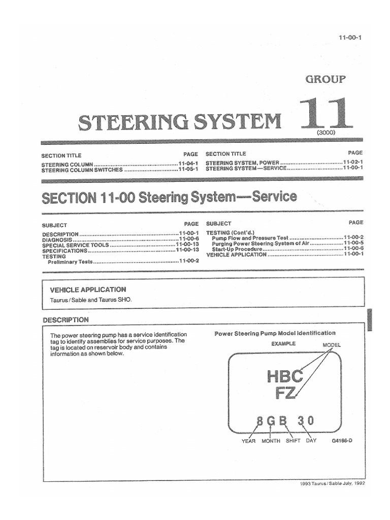 Ford Service Manual 1993 5 | PDF