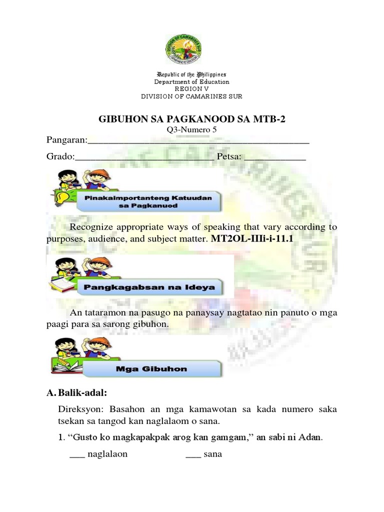 MTB 2 LAS Q3 M5 | PDF