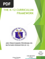 K 12 Framework | PDF | Pedagogy | Curriculum