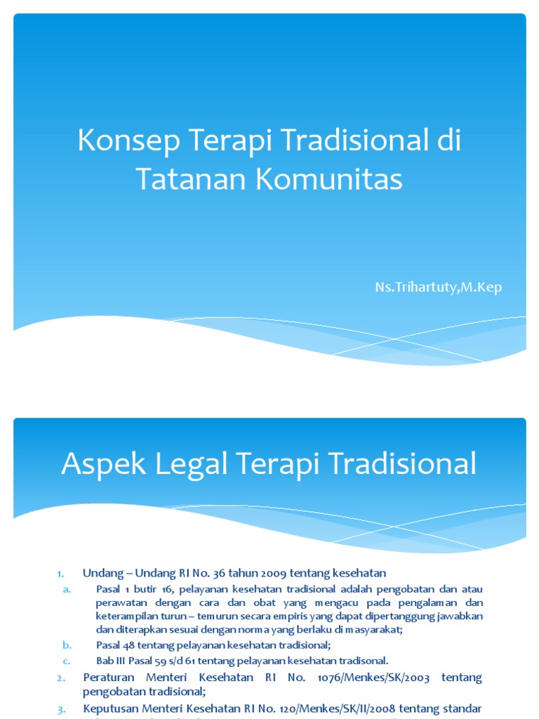 Terapi Tradisional di Komunitas | PDF | Pengembangan Diri | Gaya Hidup