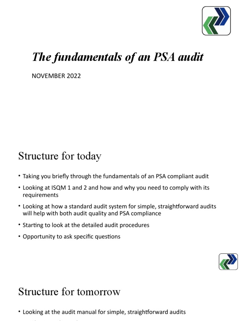 Session 1 - QAR Audit Methodology Manual Presentation - Fundamentals of PSA Audit | PDF | Audit ...