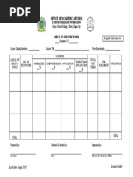Table of Specification Template and Sample | PDF