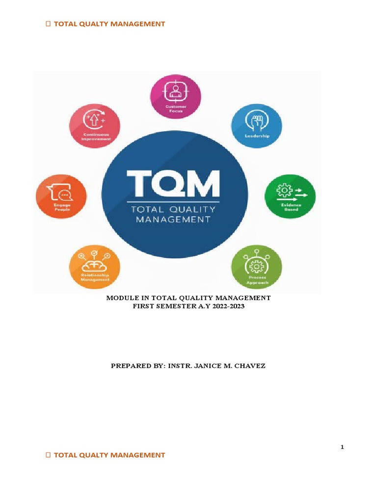 Module 5 TQM | PDF | Quality Management | Business