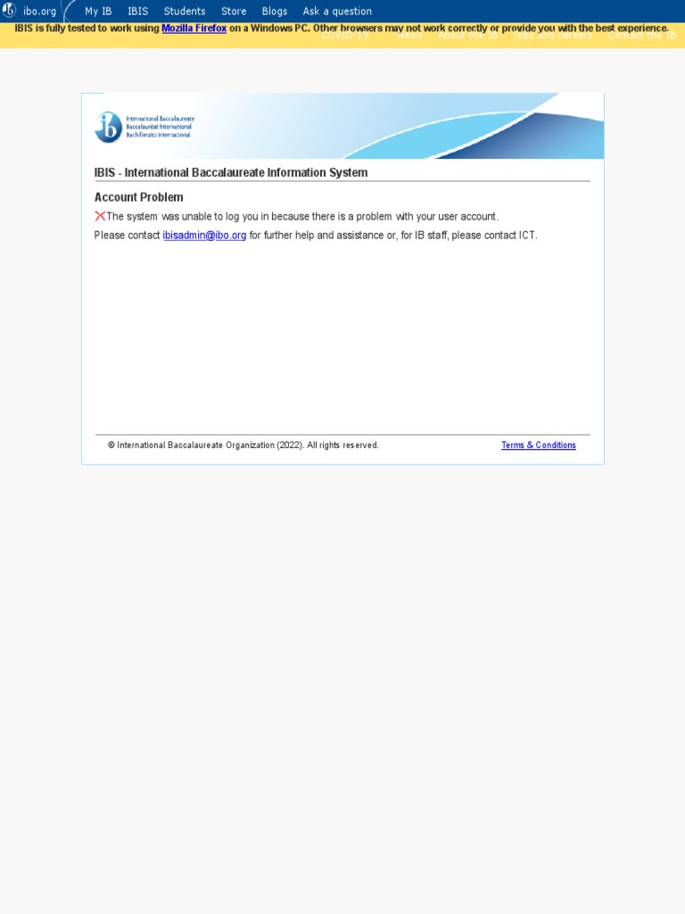 IBIS International Baccalaureate Information System | PDF