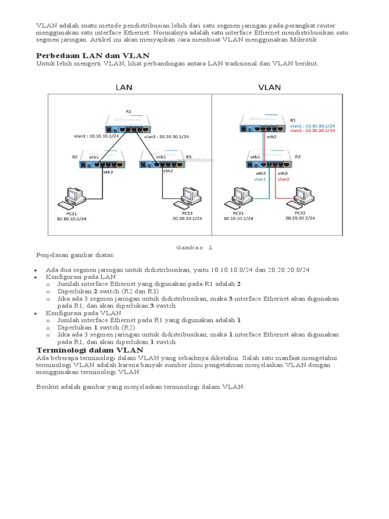Panduan VLAN dengan Mikrotik | PDF | Sains & Matematika | Komputer