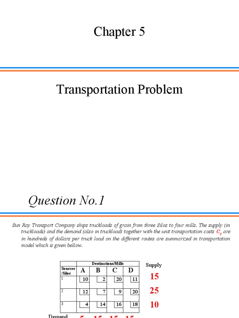 Optimal Transportation Problem Solution | PDF | Mathematics Of Computing | Algorithms And Data ...