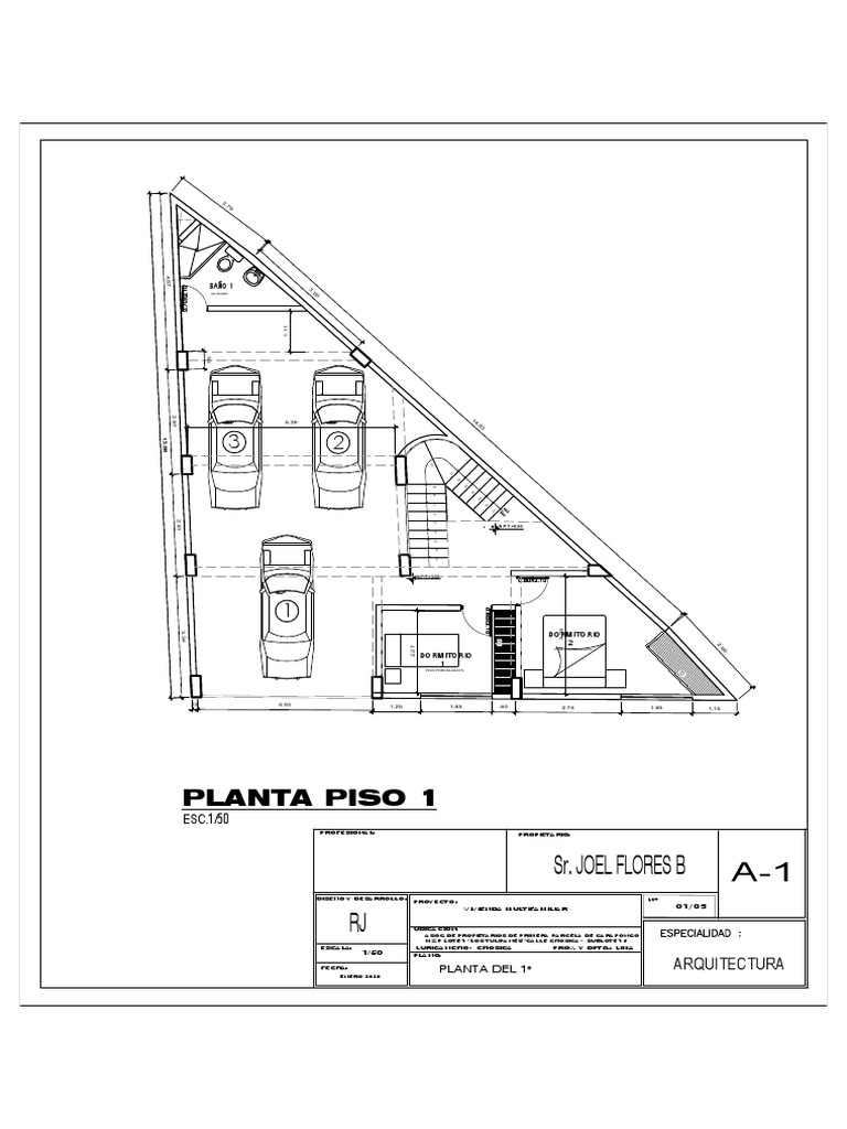 Planos de Casa Triangular Multifamiliar | PDF