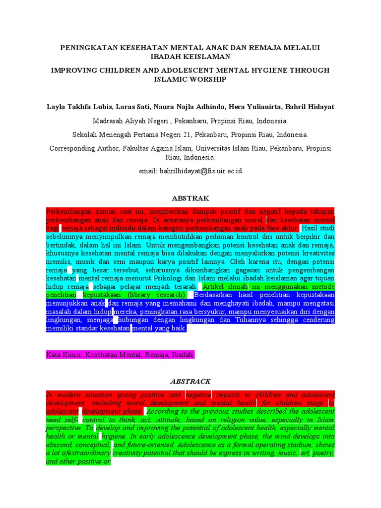 Contoh Abstrak 2 | PDF