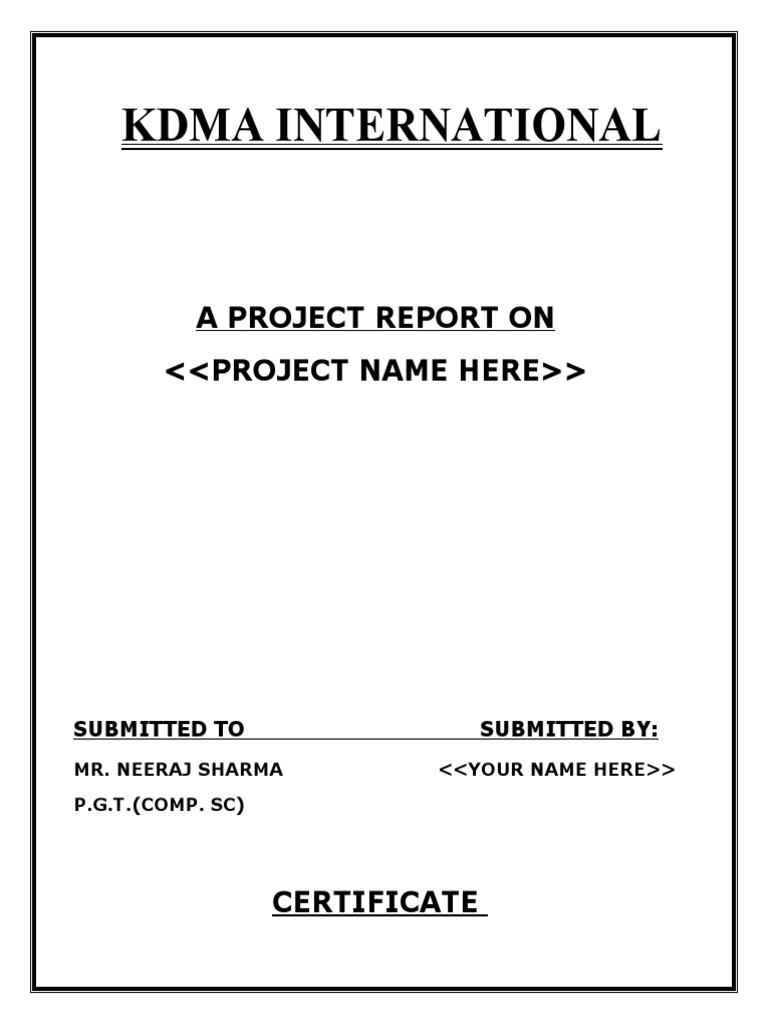 CS Project Report Template | PDF