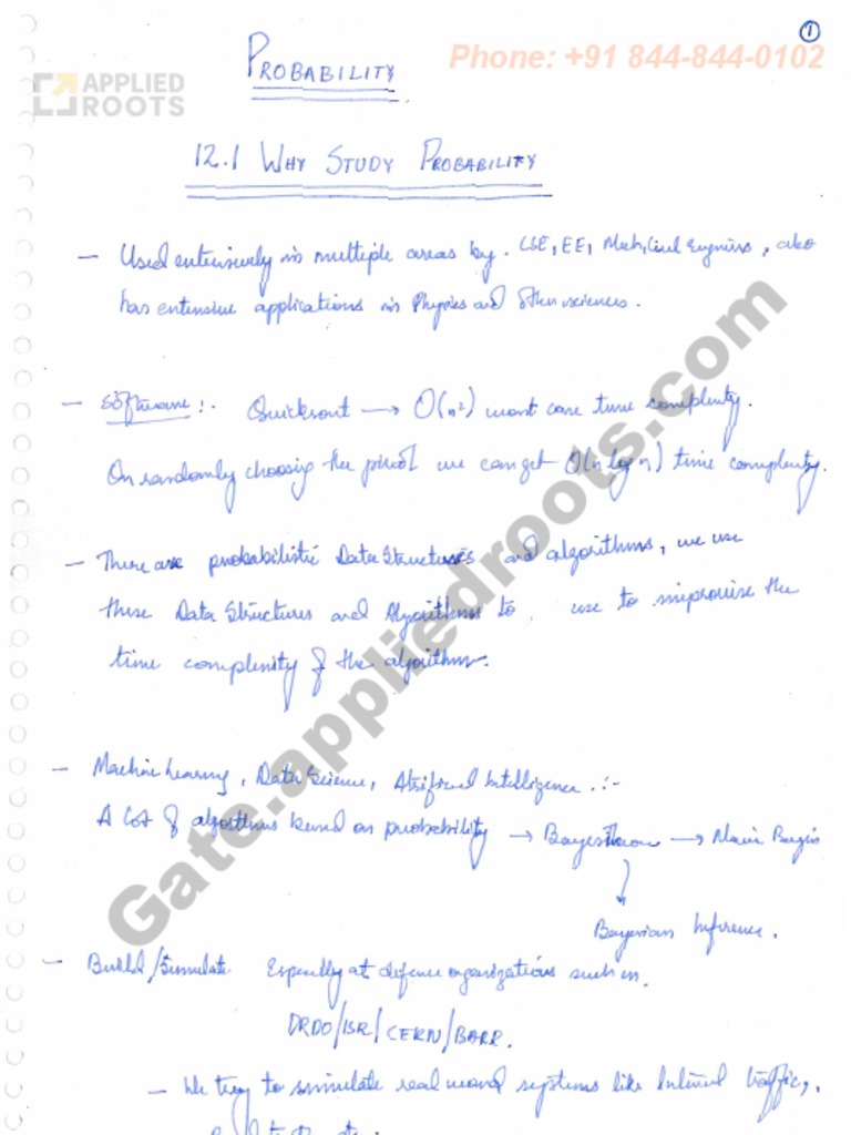 GATE Notes - Probability | PDF