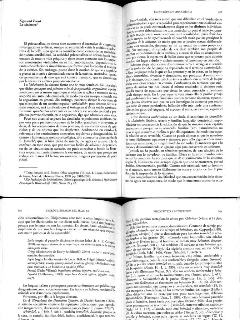 Freud Lo Siniestro | PDF