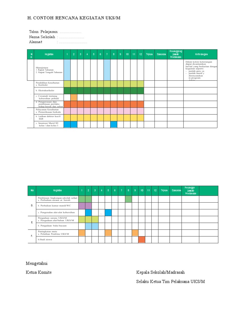 Format Untuk Uks | PDF