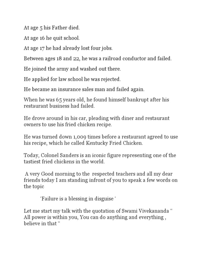 Failure Is A Blessing in Disguise | PDF