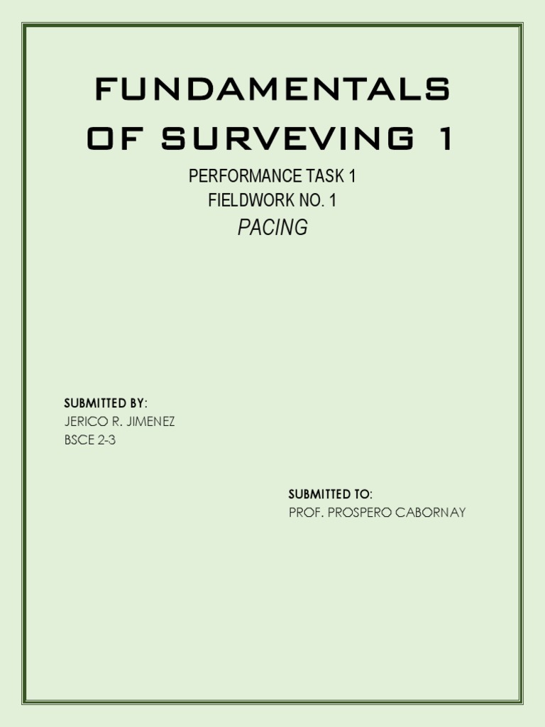 Performance Task 1 | PDF | Surveying | Measurement