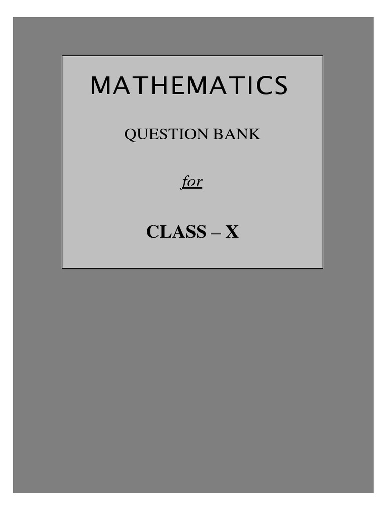 G10 - Quuestion Bank | PDF | Triangle | Factorization