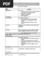 Lesson Plan Number System Class 9 | PDF | Numbers | Rational Number