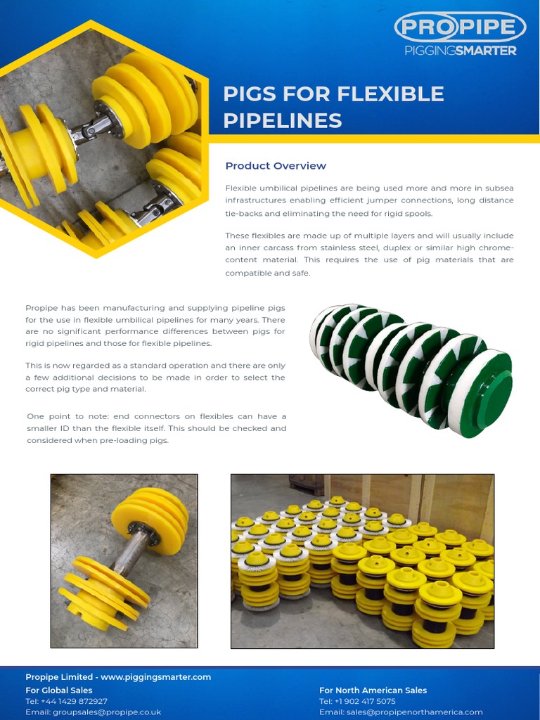 Flexible Pipeline Pig Solutions Guide | PDF | Pipeline Transport ...