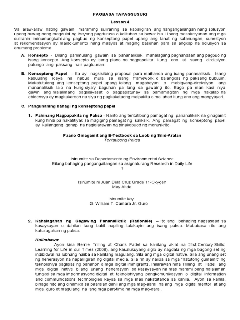 Quarter 2 - Lesson 4 | PDF