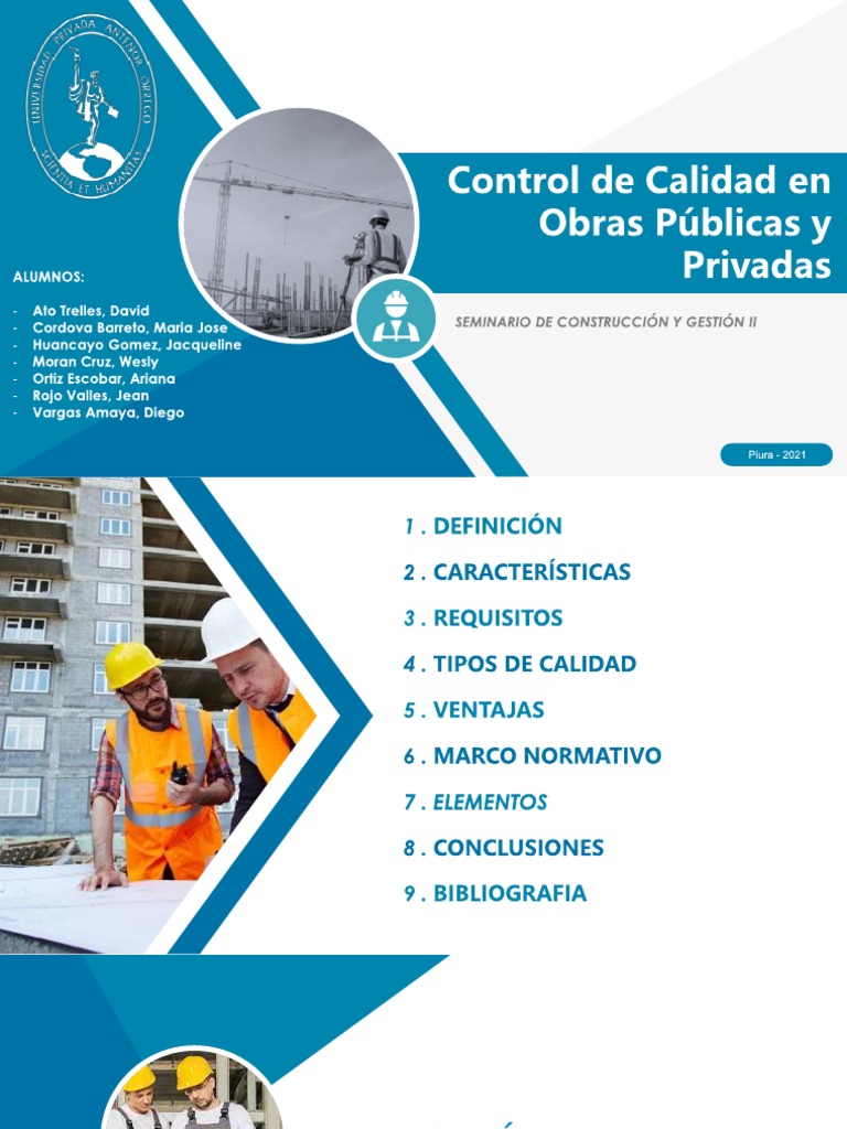 Control de Calidad en Construcción 2021 | PDF | Calidad (comercial ...