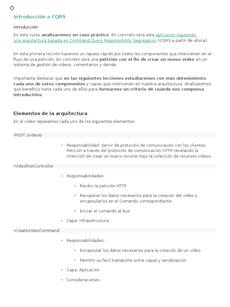 Introduccion CQRS | PDF | Protocolo de Transferencia de Hipertexto | Hilo (Computación)
