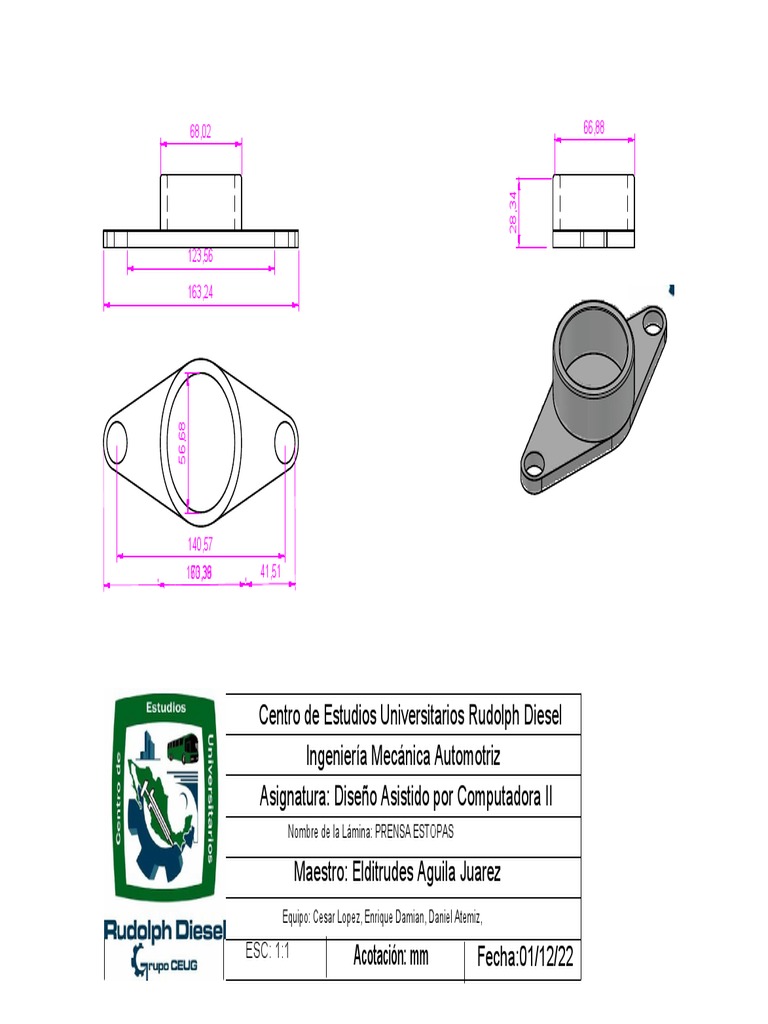 Dibujo 2D Prensaestopas-Presentación3 | PDF