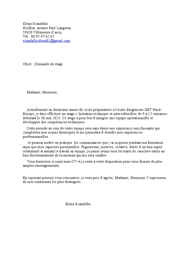 Lettre de Motivation | PDF | Affaires | Ordinateurs