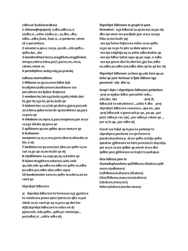 Lidhezat Bashkerenditese 1 | PDF