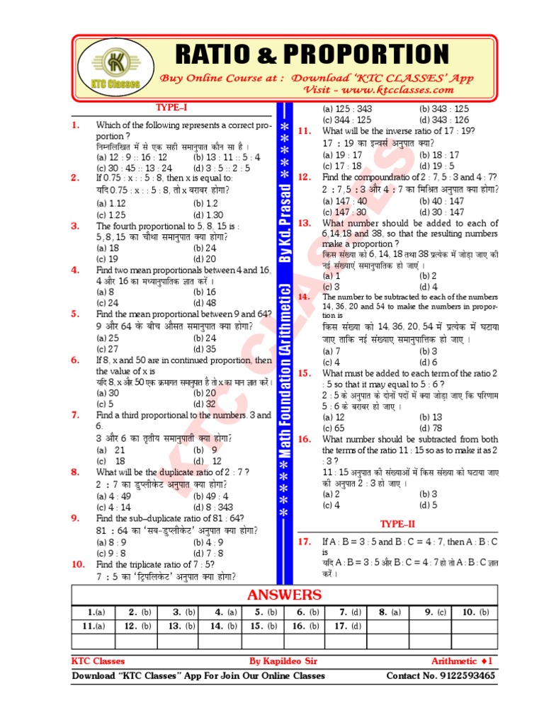 Ratio Proportion Pdf 394714678 Pdf Ratio Elementary Mathematics