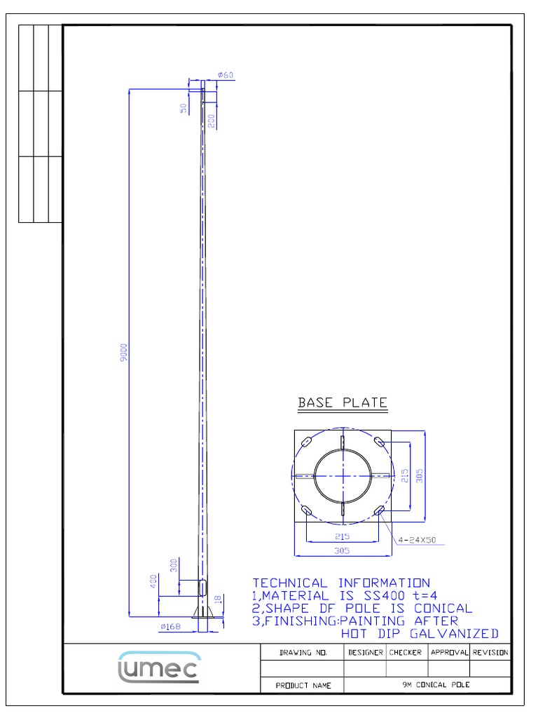 9M Conical Pole Lumec | PDF