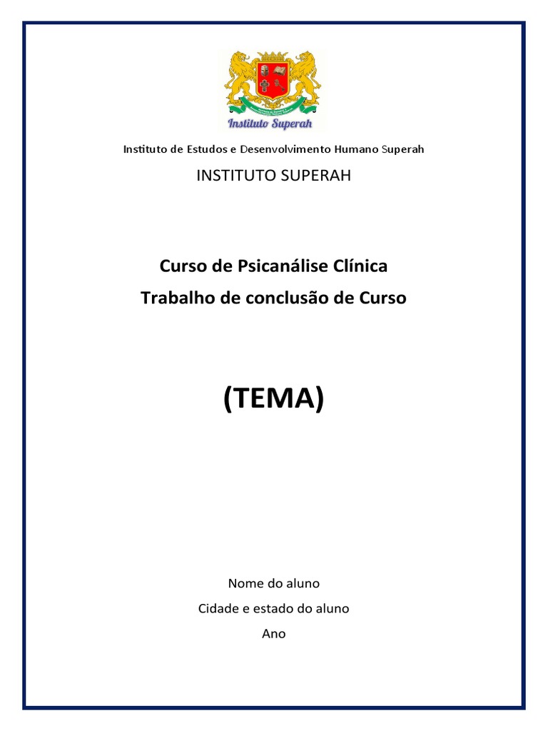 Modelo Editável de Capa Do TCC Com Logo | PDF | Carreira e Crescimento | Autoajuda