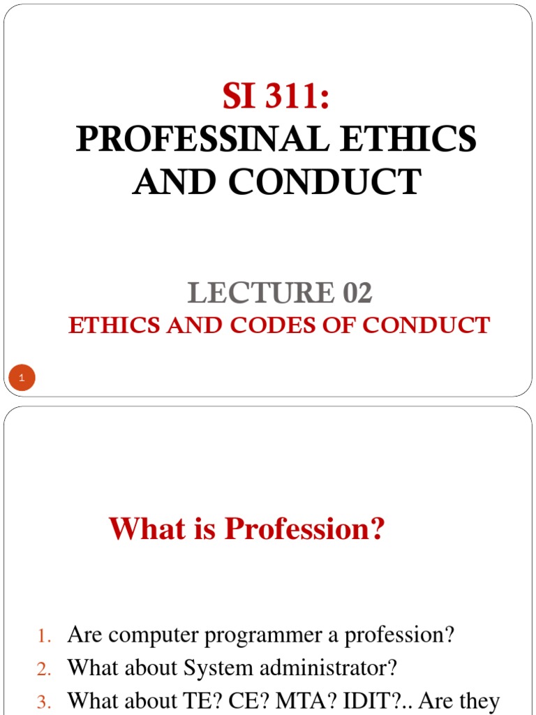 SI 311 Lecture 02 Year 2022-2023 | PDF | Professional Certification ...