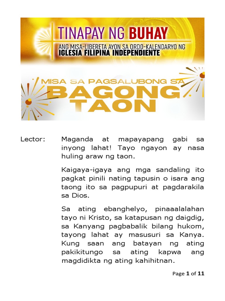 Bisperas NG Bagong Taon | PDF