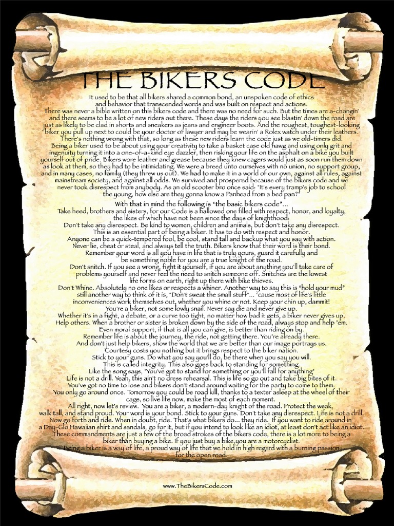 Bikers Code | PDF