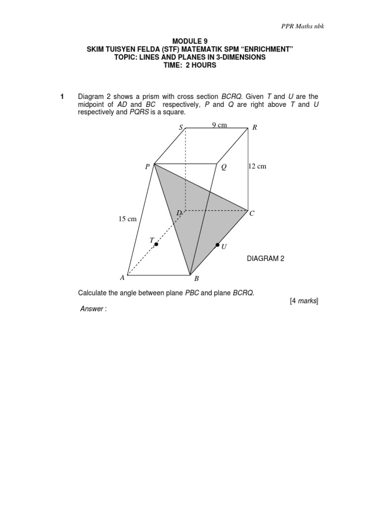 Lines and Planes in 3-Dimensions | Rectangle | Euclidean Plane Geometry