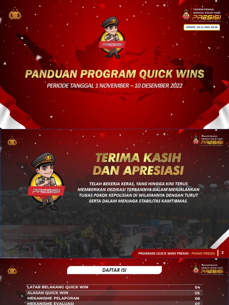 Final Panduan Program Quick Win Presisi 04.11.2022 | PDF