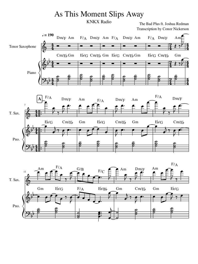 As This Moment Slips Away Piano | PDF | Elementary Organology | Music ...