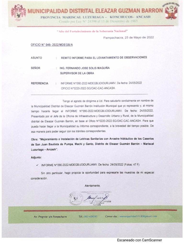 Oficio 046 Mdegb | PDF | Ciencias Políticas | Justicia