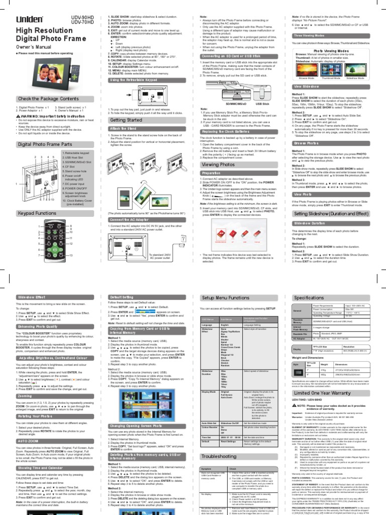 Photo Frme | PDF | Secure Digital | Usb