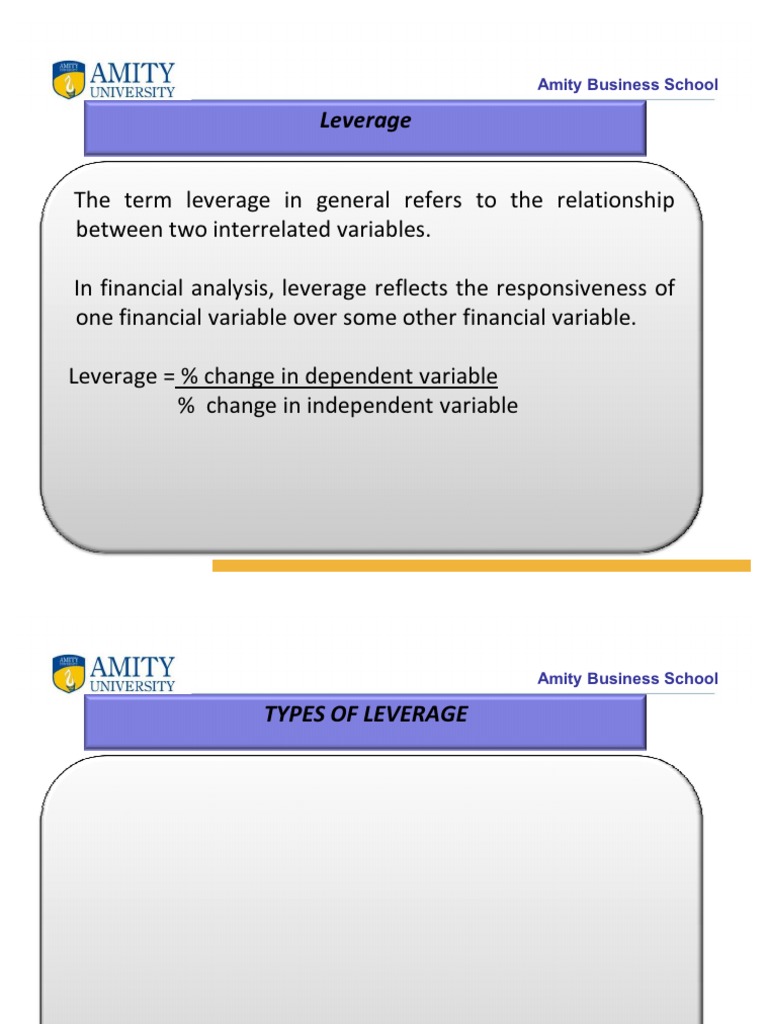Leverage Analysis | PDF | Leverage (Finance) | Financial Accounting