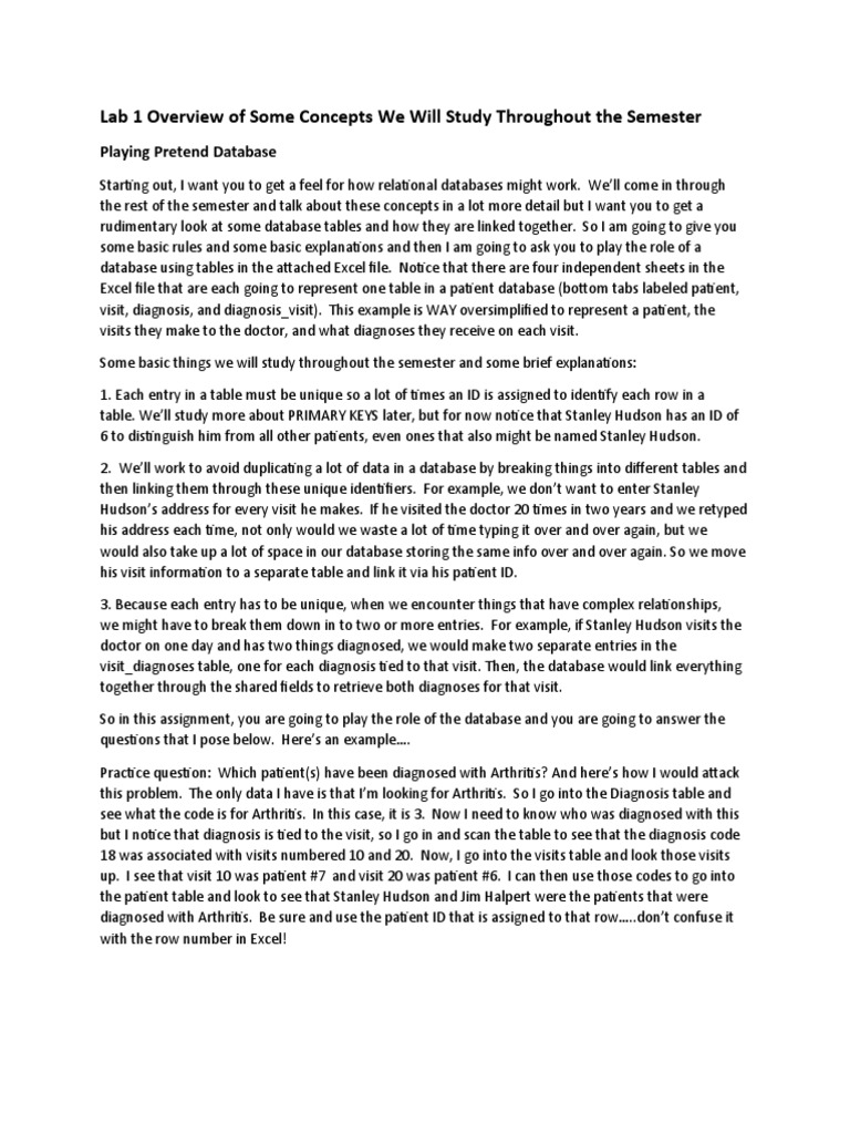 BCIS 43012021 Lab Assignment 1 Spring 2023 | PDF | Databases | Medical Diagnosis