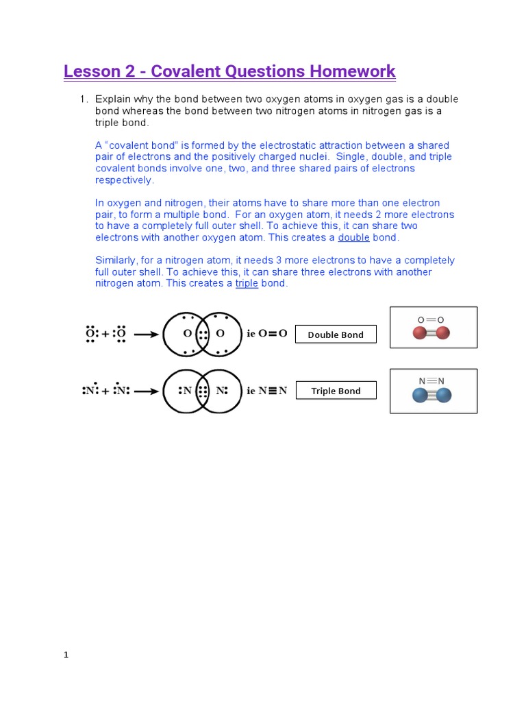 Covalent Bonds Pdf – Types Of Covalent Bonding – IXXLIQ