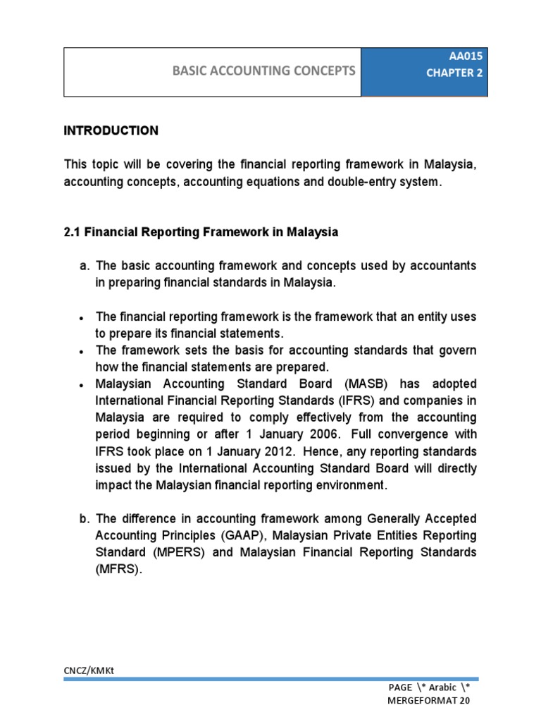 Chapter 2 - Basic Accounting Concepts | PDF | Debits And Credits ...