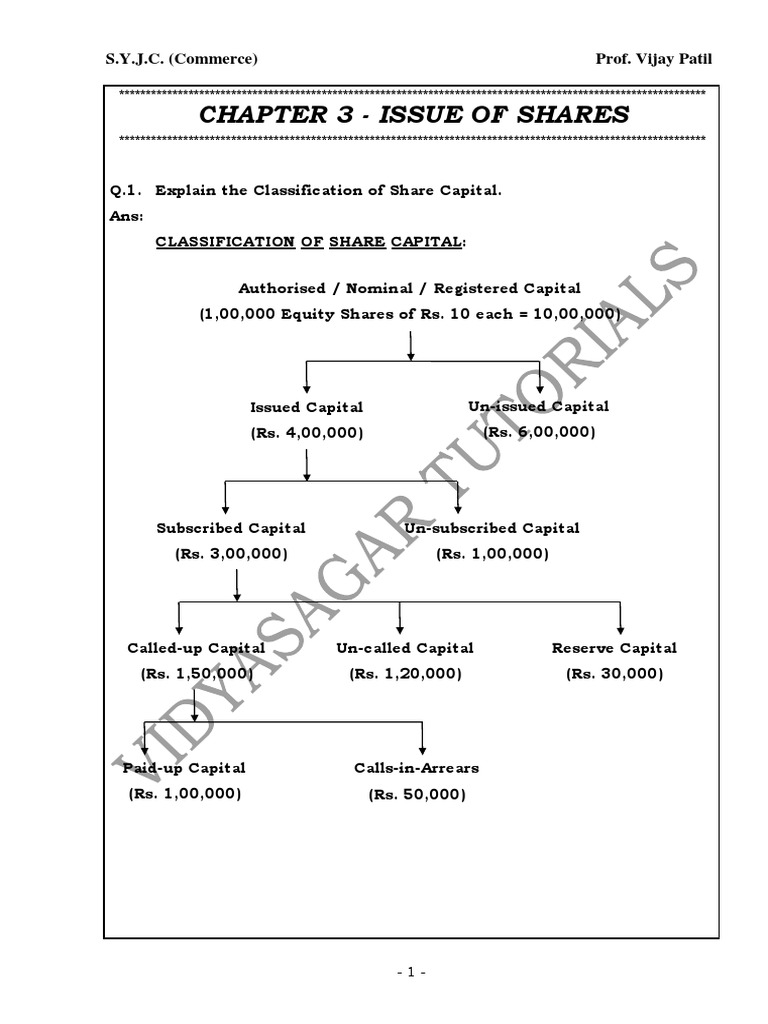 CH 3 - Issue of Shares | PDF | Stocks | Initial Public Offering