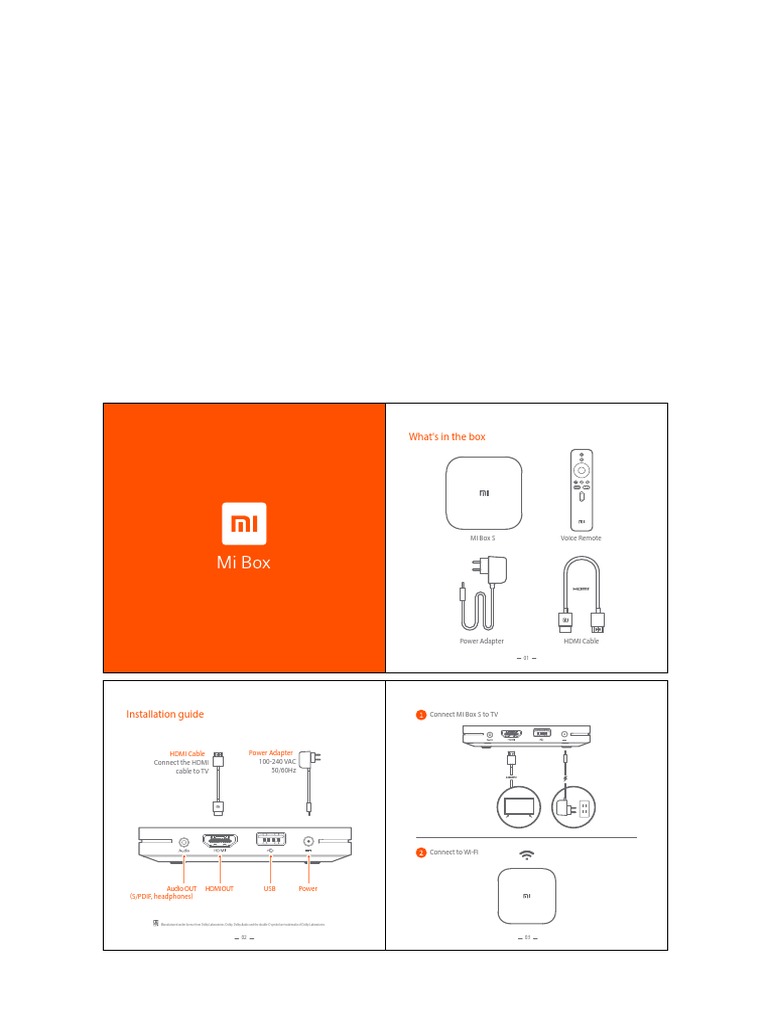 Mi Box S User Manual | PDF